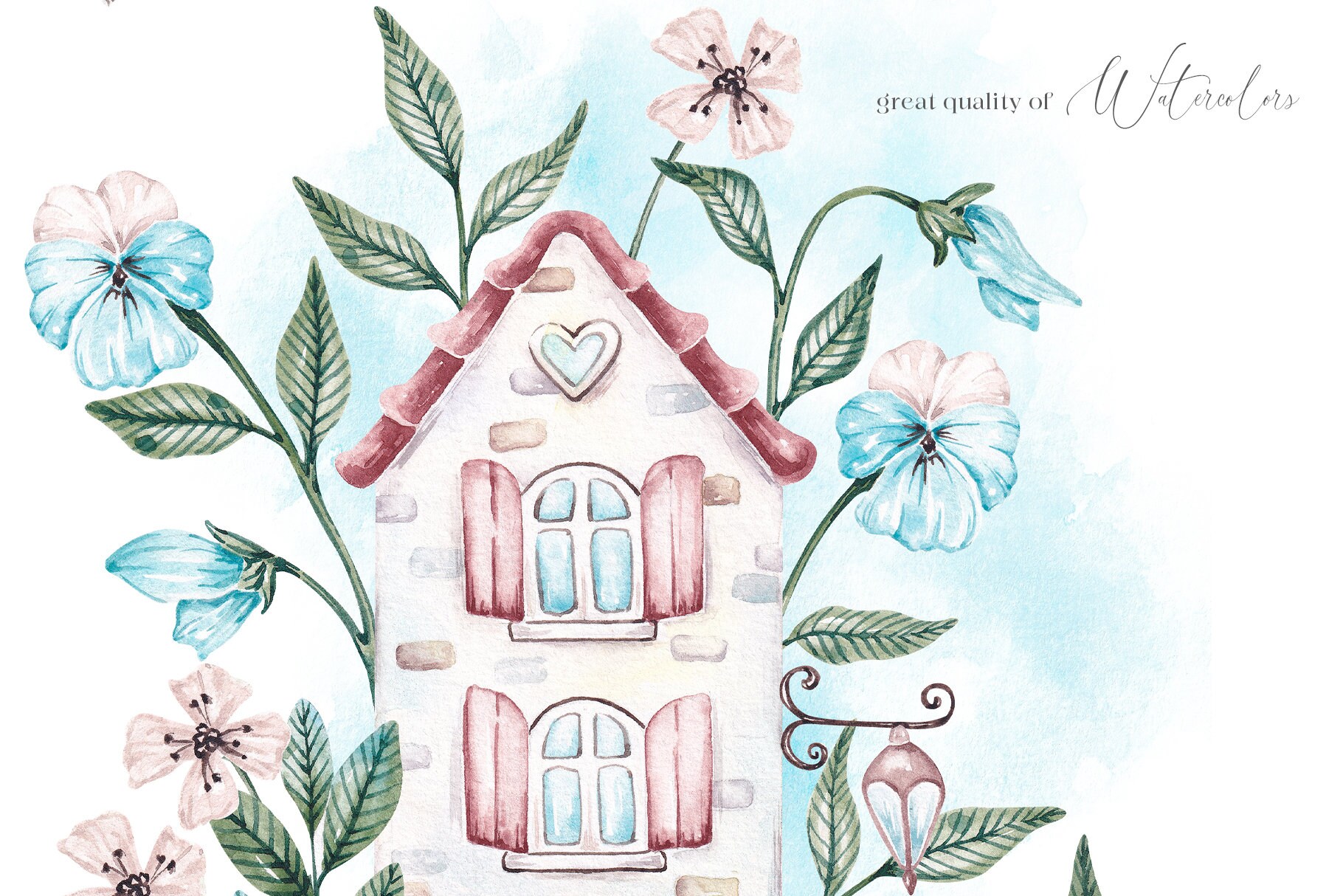Watercolor Fairy House Png Clipart. Magic Fairy Tale Clip Art. Fantasy ...