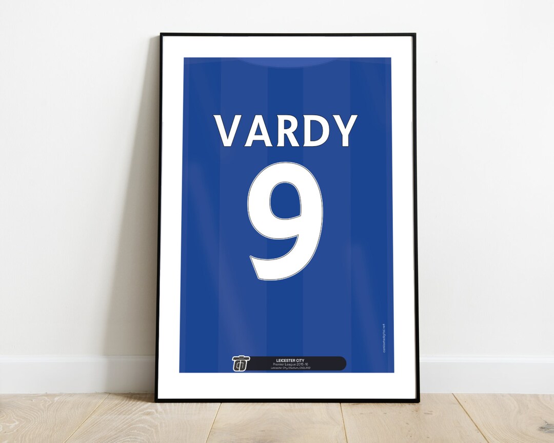 Leicester Vardy 2015/16 Poster / Premier League Poster / Leicester ...