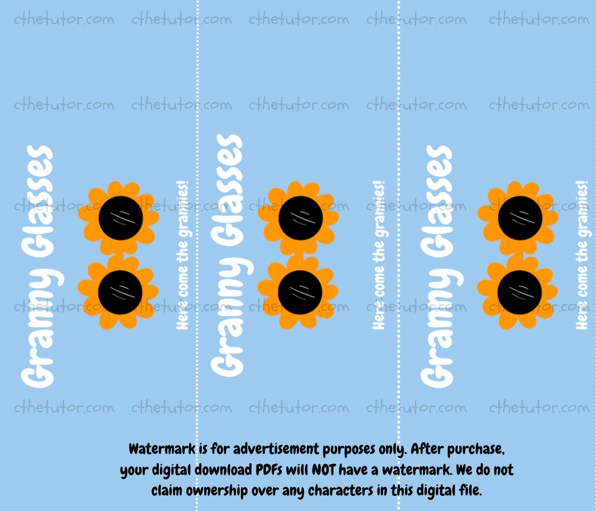 Bluey Granny Glasses Party Favor Etsy