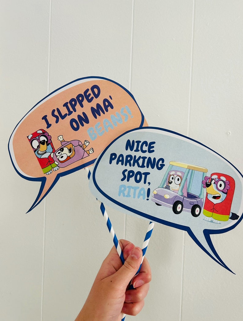 Bluey Photo Booth Props - Etsy