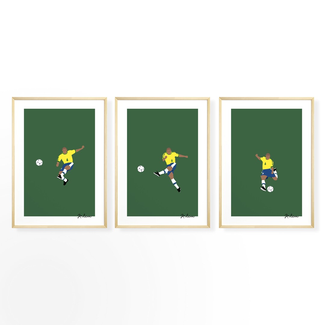 Lot of 3 Posters Roberto Carlos Poster, Soccer Legend, Roberto Carlos ...