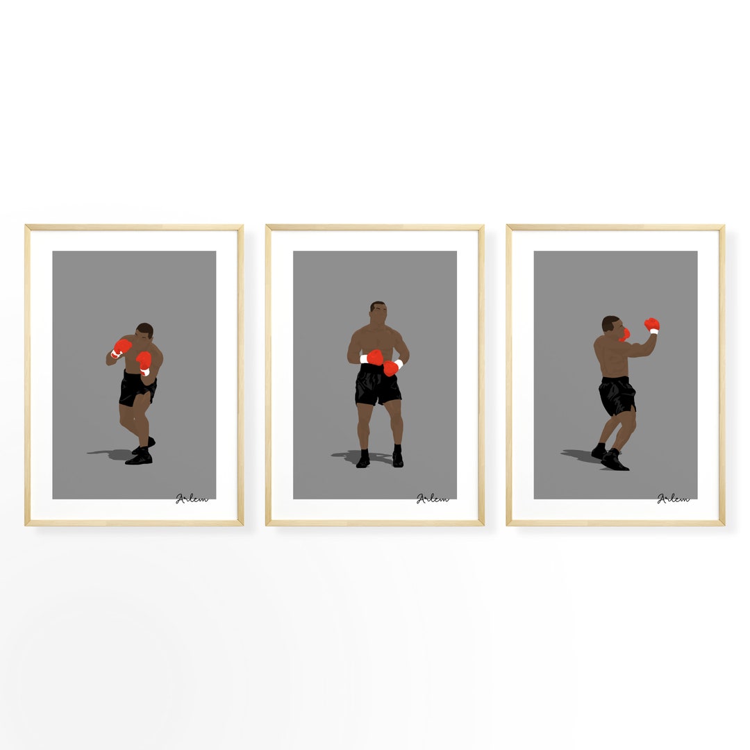 Set of 3 Posters Mike Tyson Poster Boxing Poster Boxing - Etsy
