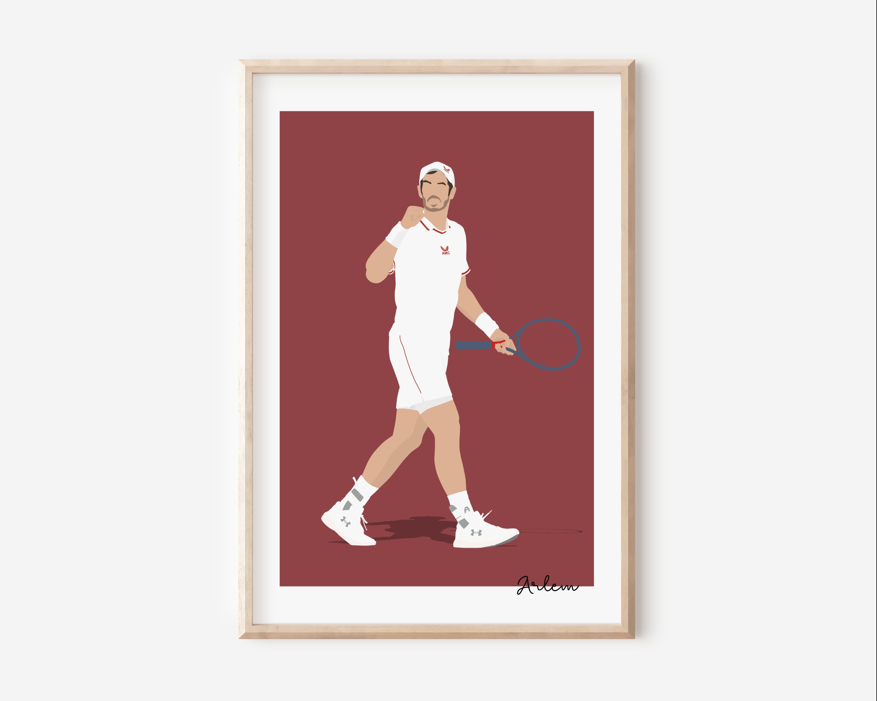 Andy Murray Poster, Tennis Wall Art, Wimbledon Poster, Murray ...