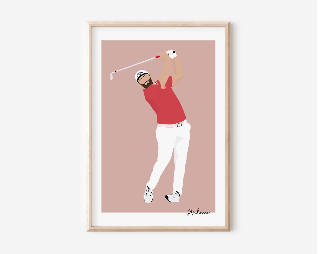 Jon Rahm Poster, Golf Poster, Golf Wall Art, Rahm Print, Rahm, Bedroom ...