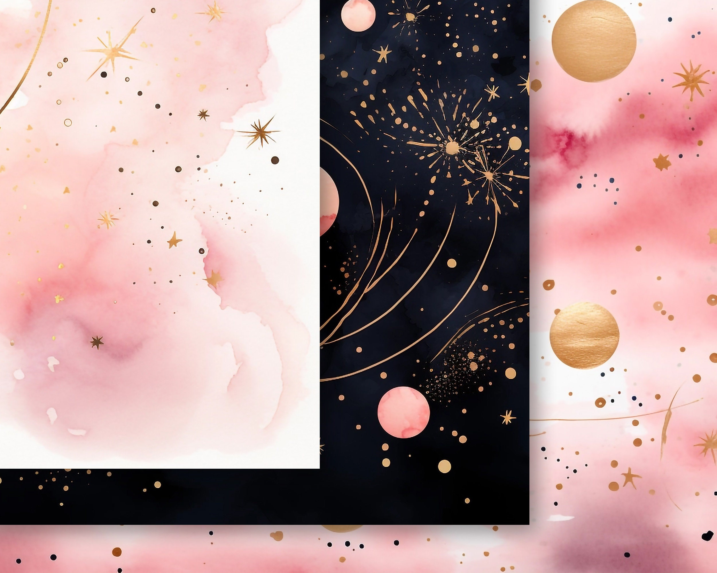 Celestial Pink Digital Images, Printable Digital Paper, Instant ...