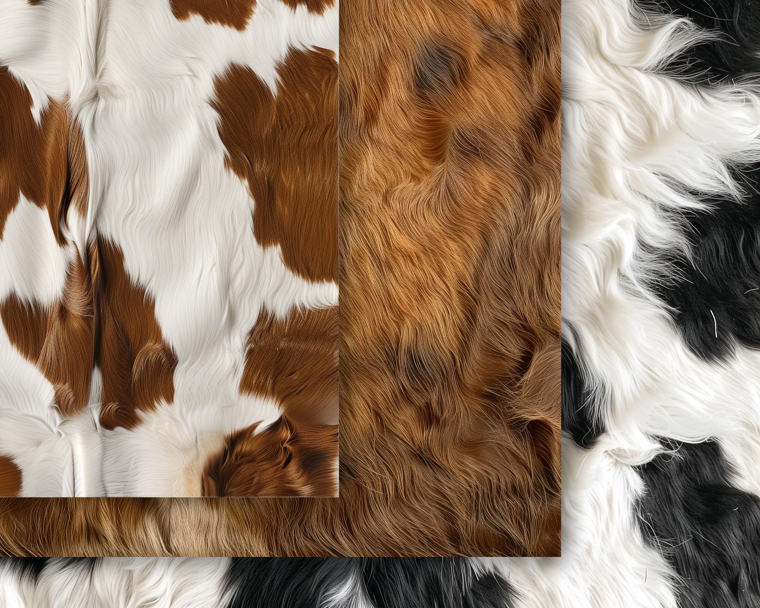 Cow Hide Seamless Patterns, Printable Digital Paper, Commercial Use ...