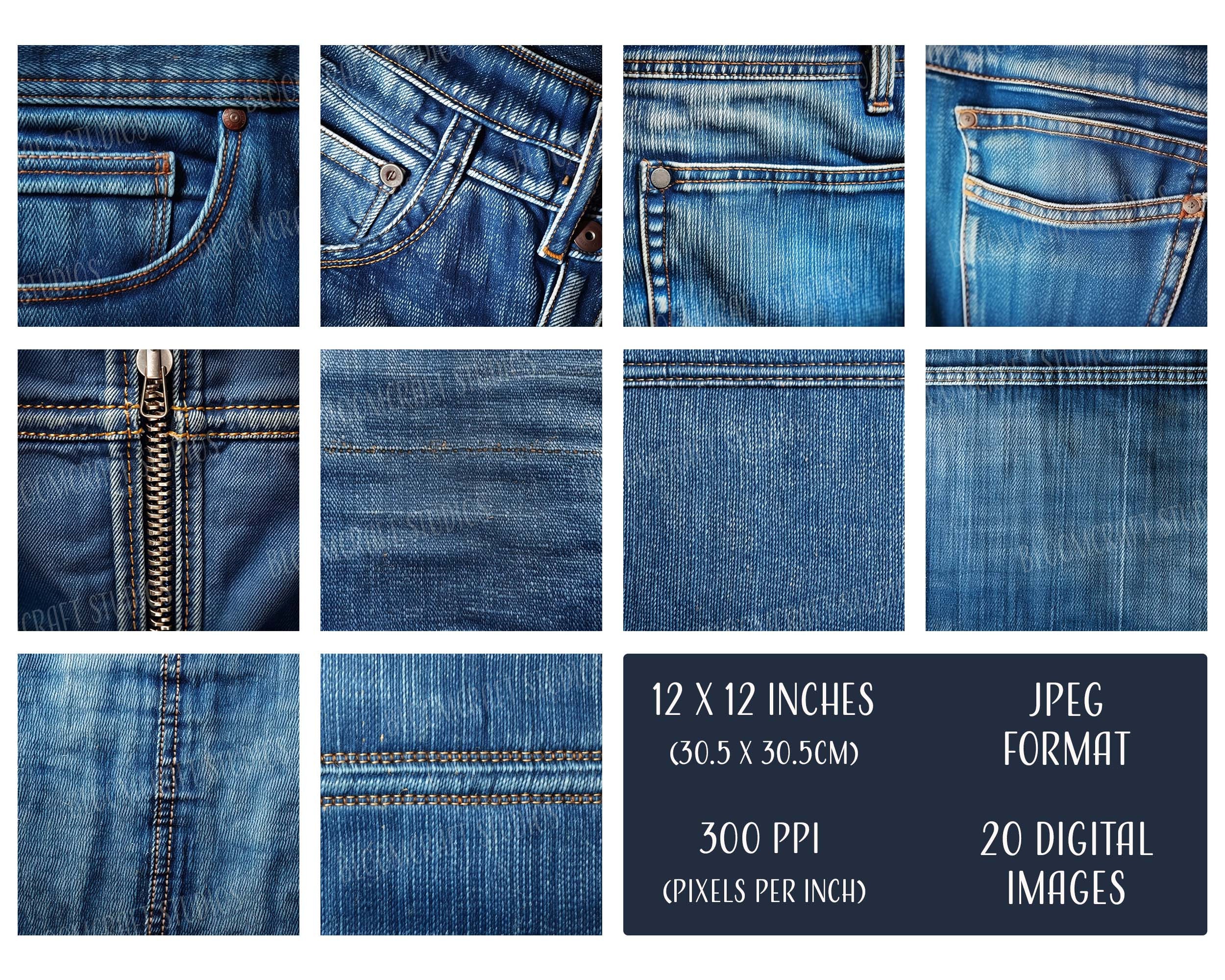 Denim Digital Images, Printable Digital Paper, Instant Download ...