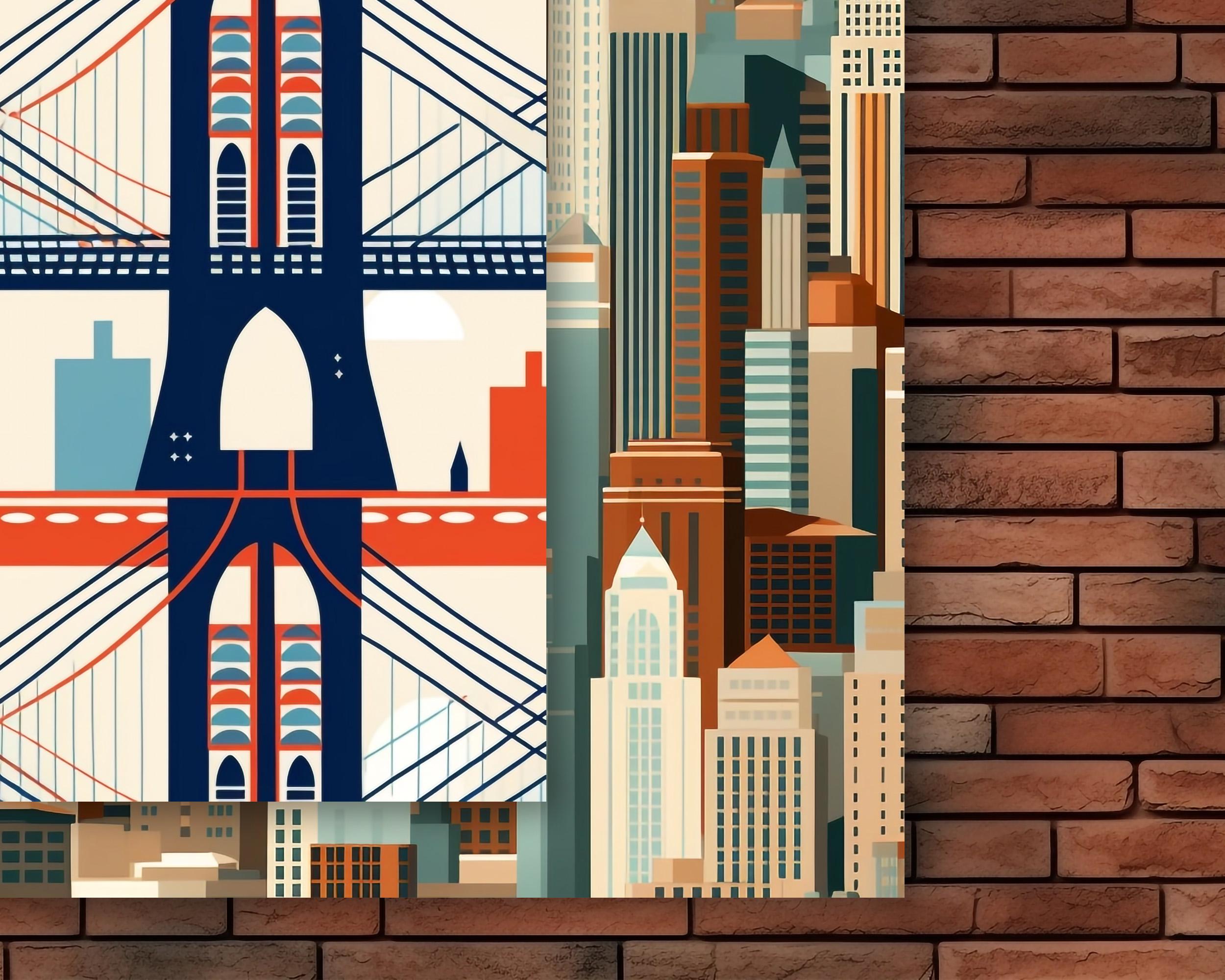 New York City Seamless Patterns, Printable Digital Paper, Commercial ...