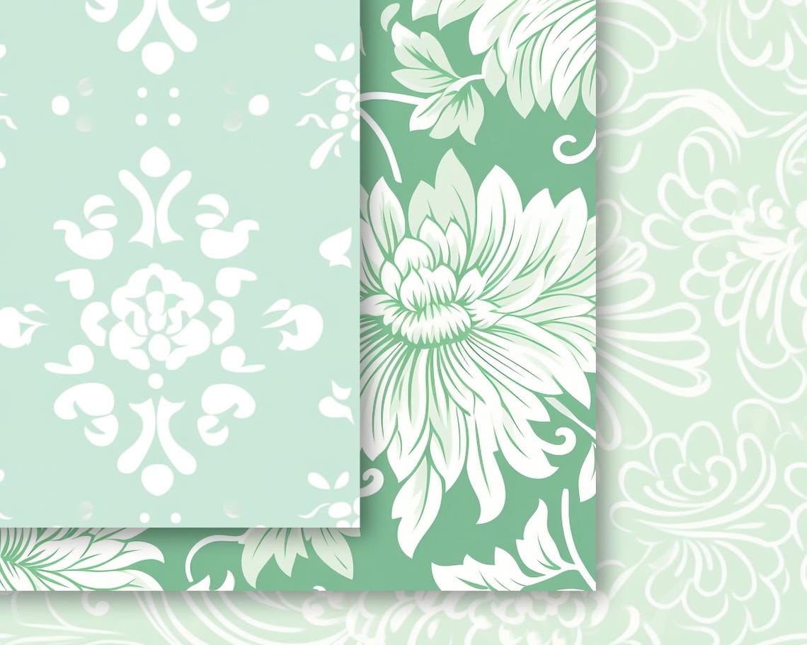 Sea Foam Seamless Patterns, Printable Digital Paper, Commercial Use ...