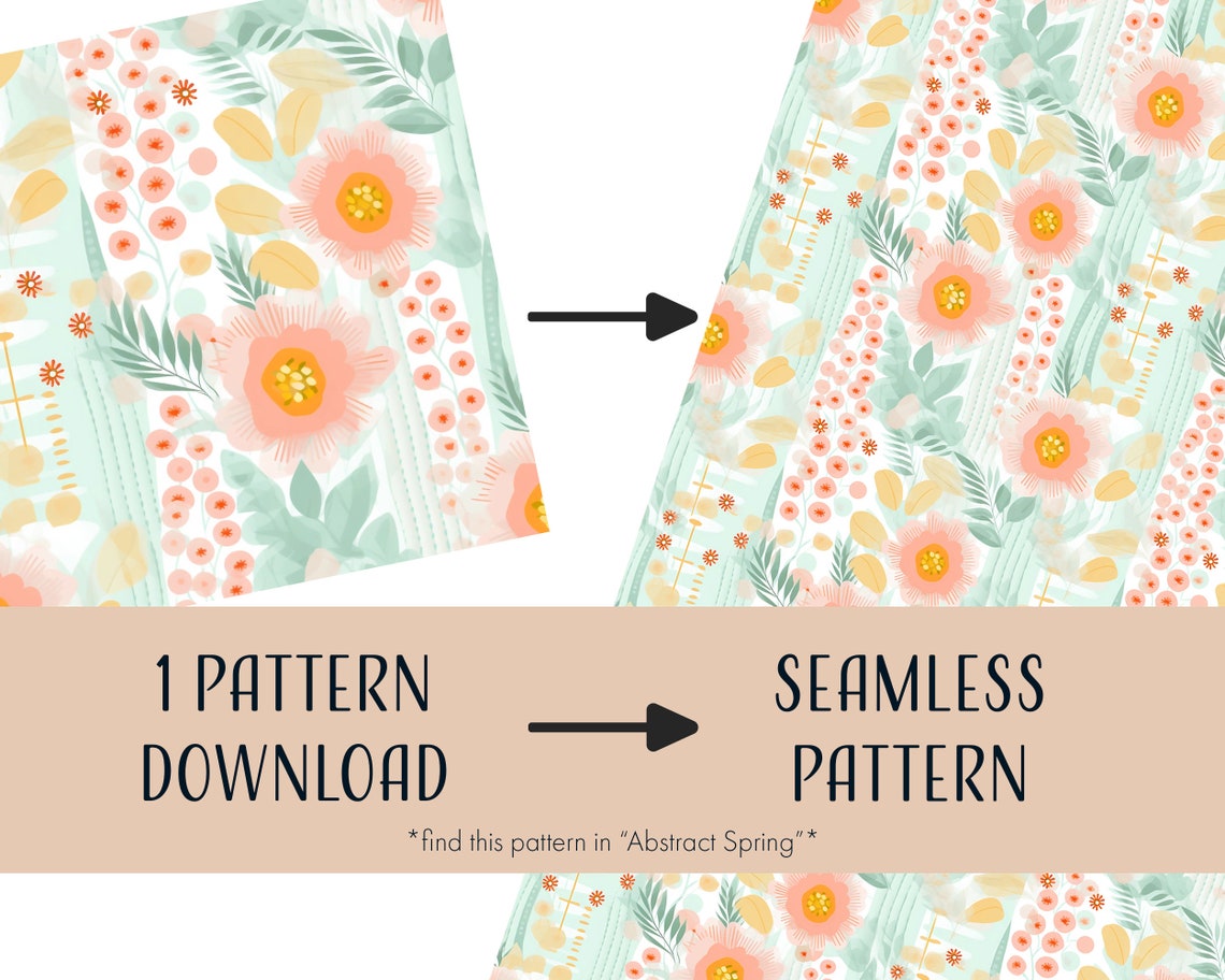 Boho Beige Seamless Patterns, Printable Digital Paper, Commercial Use ...