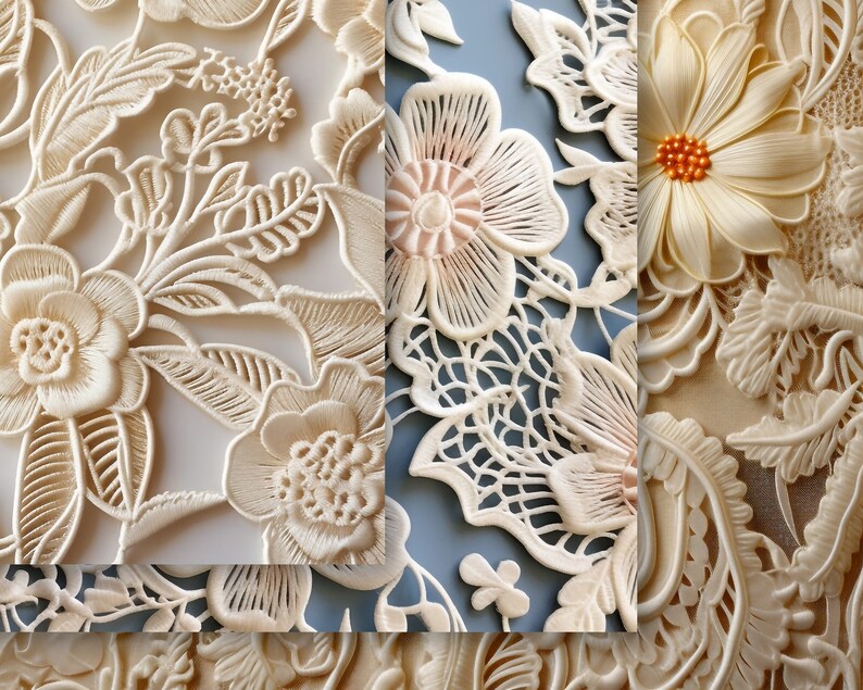 Cream Lace Digital Images, Printable Digital Paper, Instant Download ...