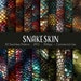 Snakeskin Seamless Patterns, Printable Digital Paper, Instant Download ...