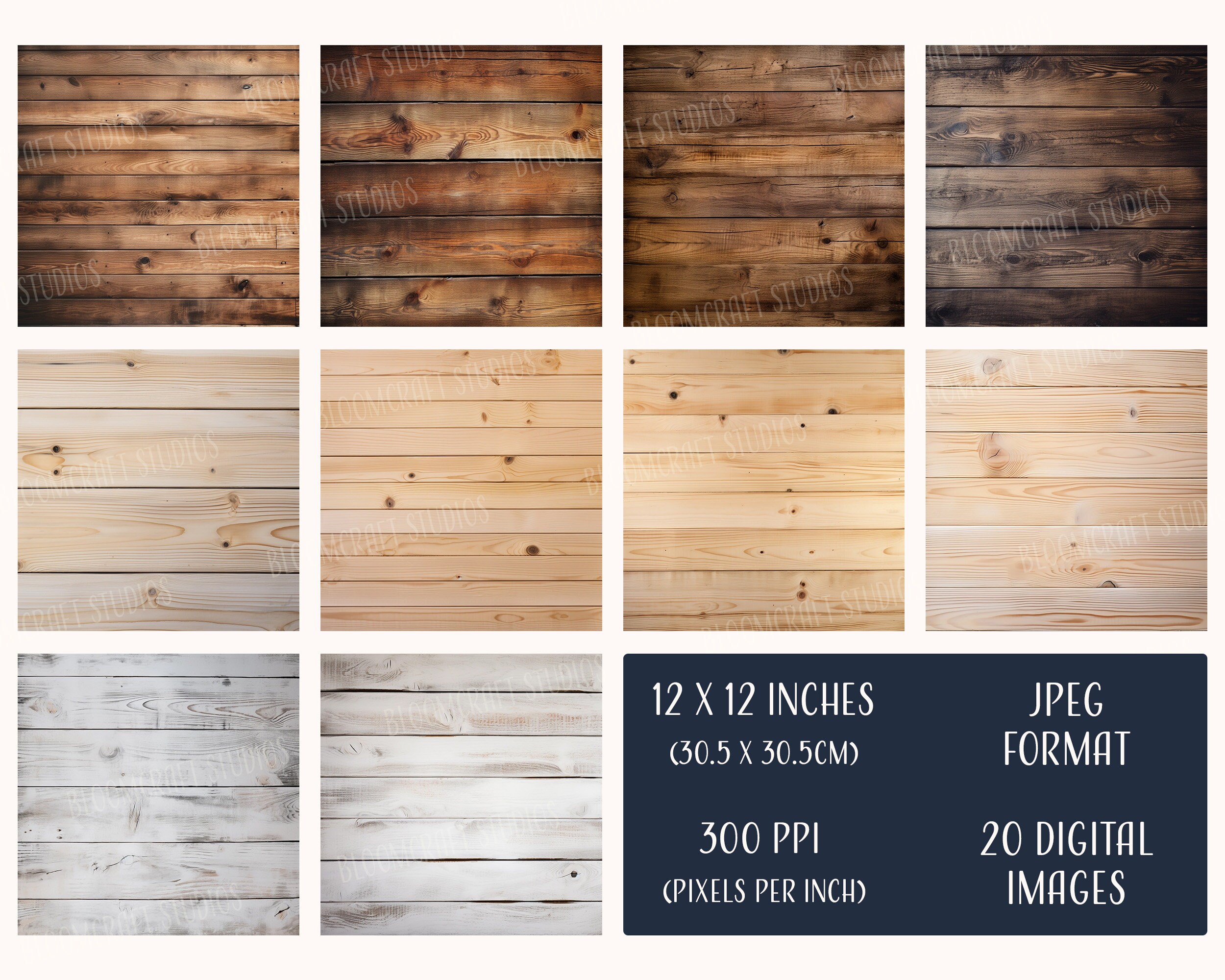 Wood Planks Digital Images, Printable Digital Paper, Instant Download ...