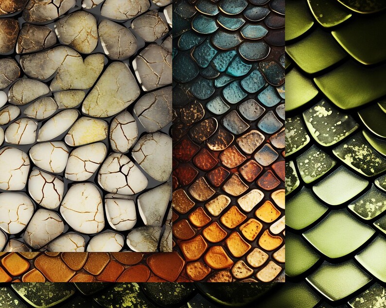 Snakeskin Seamless Patterns, Printable Digital Paper, Instant Download ...