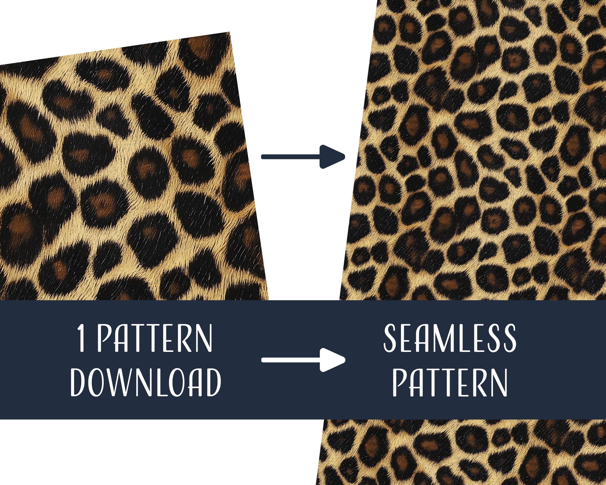 Leopard Seamless Patterns, Printable Digital Paper, Commercial Use ...