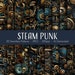 Steam Punk Seamless Patterns, Printable Digital Paper, Instant Download ...