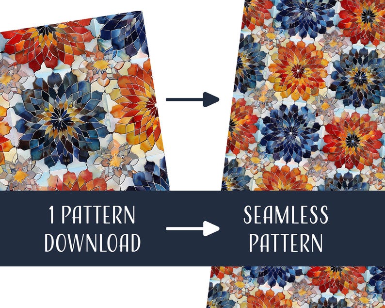 Moroccan Tiles Seamless Patterns, Printable Digital Paper, Commercial ...