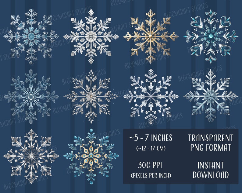 Snowflake 2.0 Clipart - Printable Images, Transparent Background ...