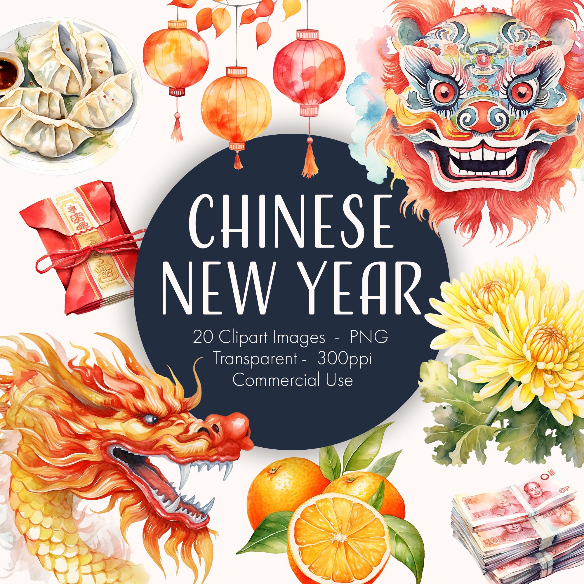 Chinese New Year Clipart - Printable Images, Transparent Background ...