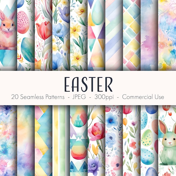 Easter Digital Paper - Etsy