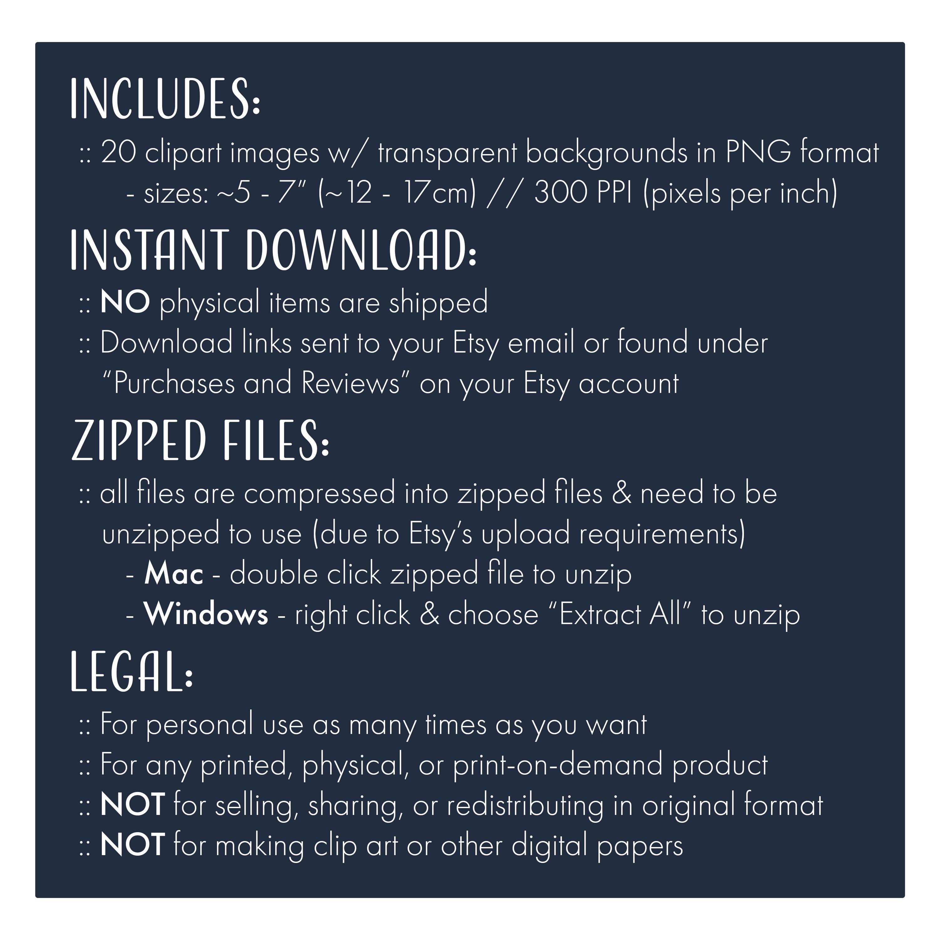 Blue Frame Clipart - Printable Images, Transparent Background, Instant ...