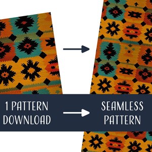 Southwest Seamless Patterns, Printable Digital Paper, Commercial Use ...