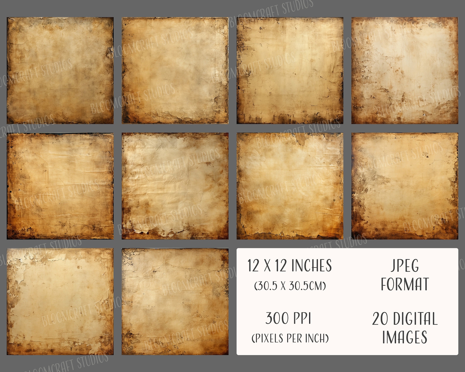 Parchment Digital Images, Printable Digital Paper, Instant Download ...