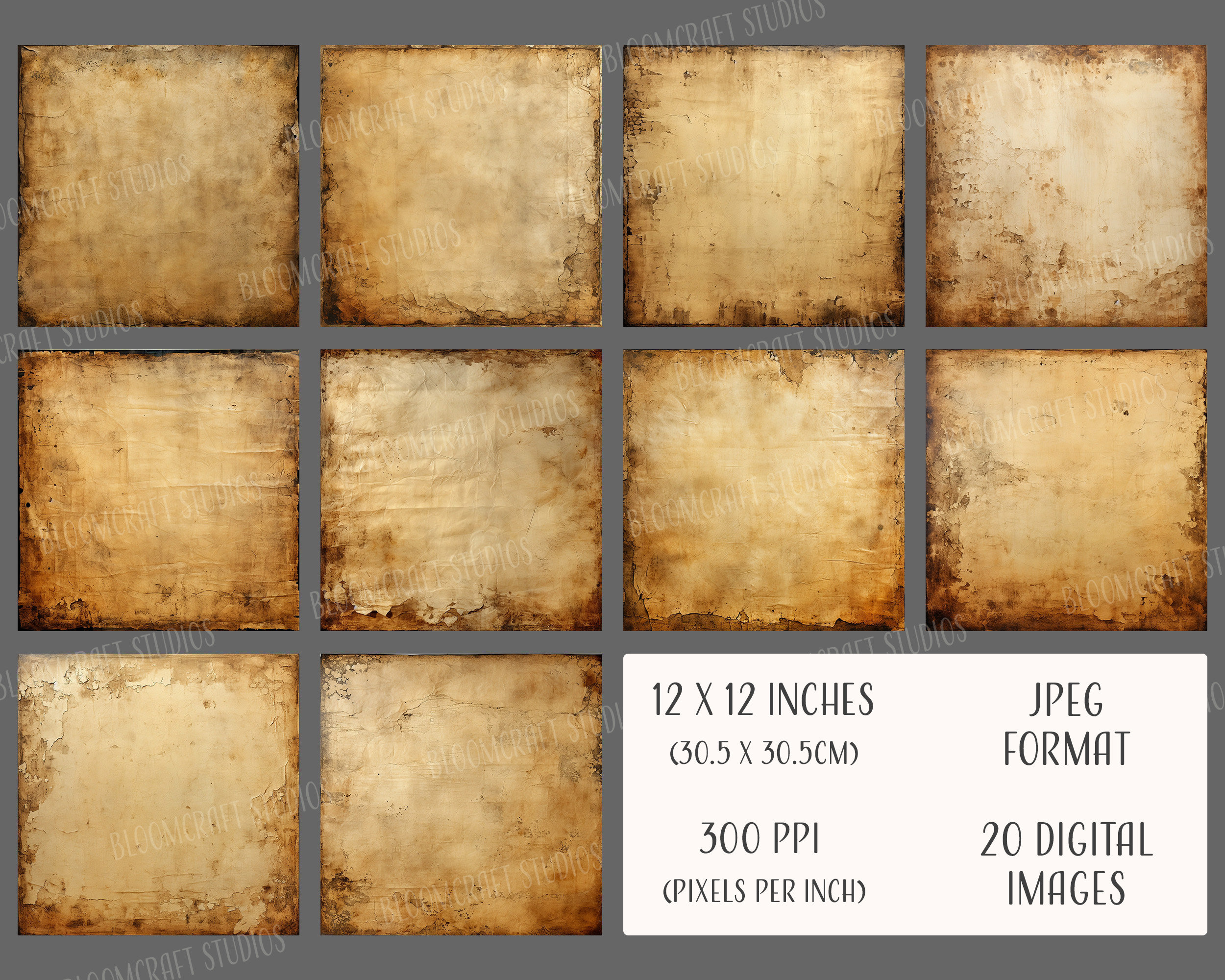 Parchment Digital Images, Printable Digital Paper, Instant Download ...