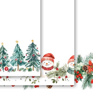 Christmas Seamless Borders, Printable Digital Paper, Commercial Use ...