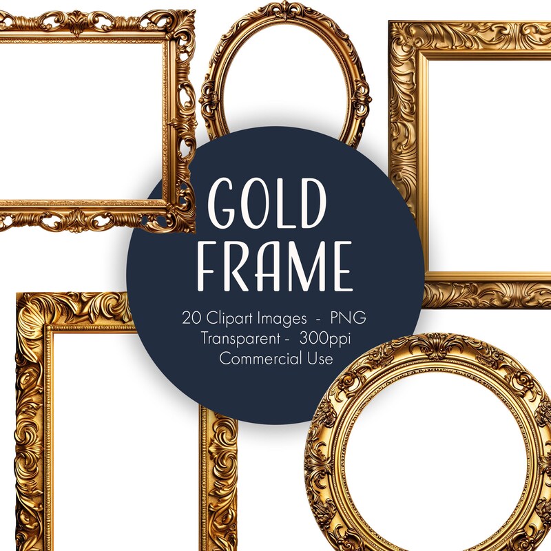 Gold Circular Frame - Etsy