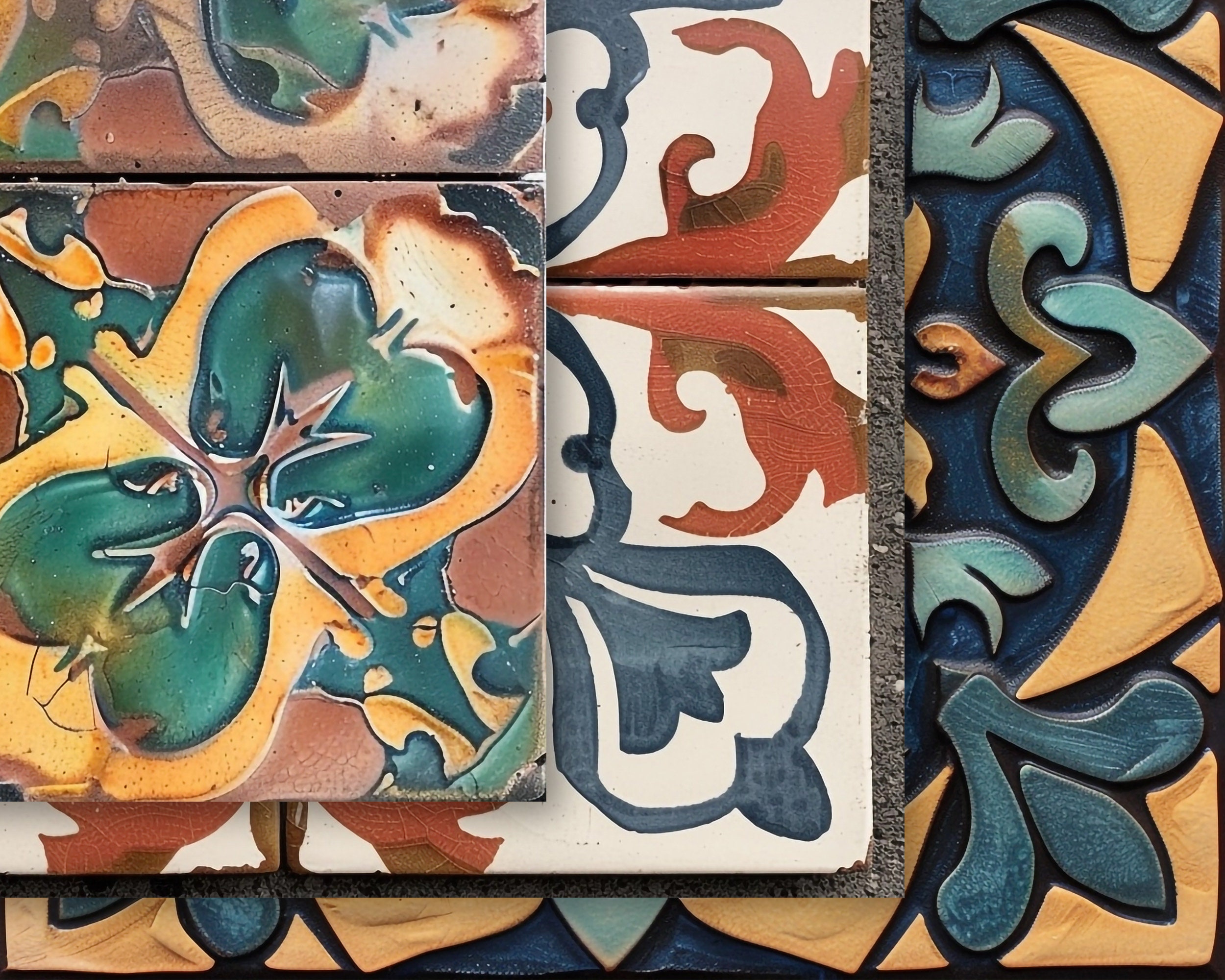 Spanish Tile Digital Images, Printable Digital Paper, Instant Download ...