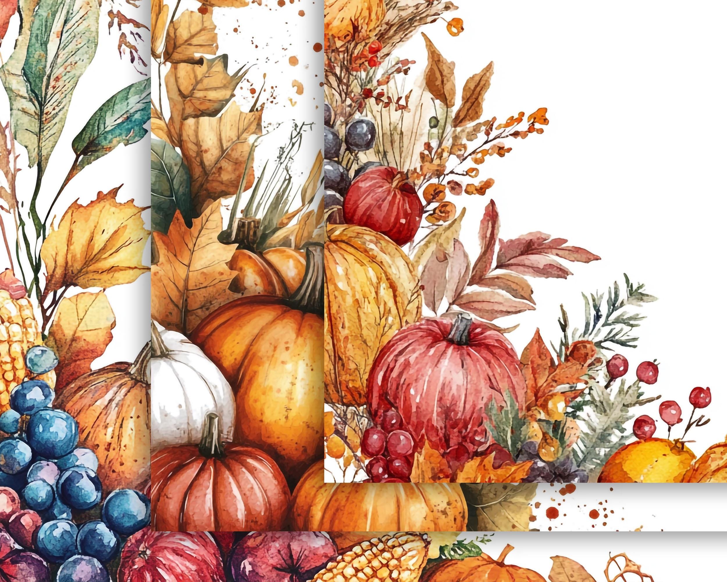 Thanksgiving Digital Images, Printable Digital Paper, Instant Download ...