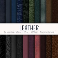 Leather Texture Digital Paper: 100 Seamless Patterns (digital Download ...