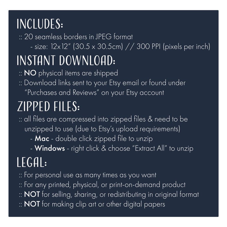 Mountain Seamless Borders, Printable Digital Paper, Commercial Use, JPEG Format, Instant ...