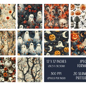 Halloween Seamless Patterns, Printable Digital Paper, Commercial Use ...