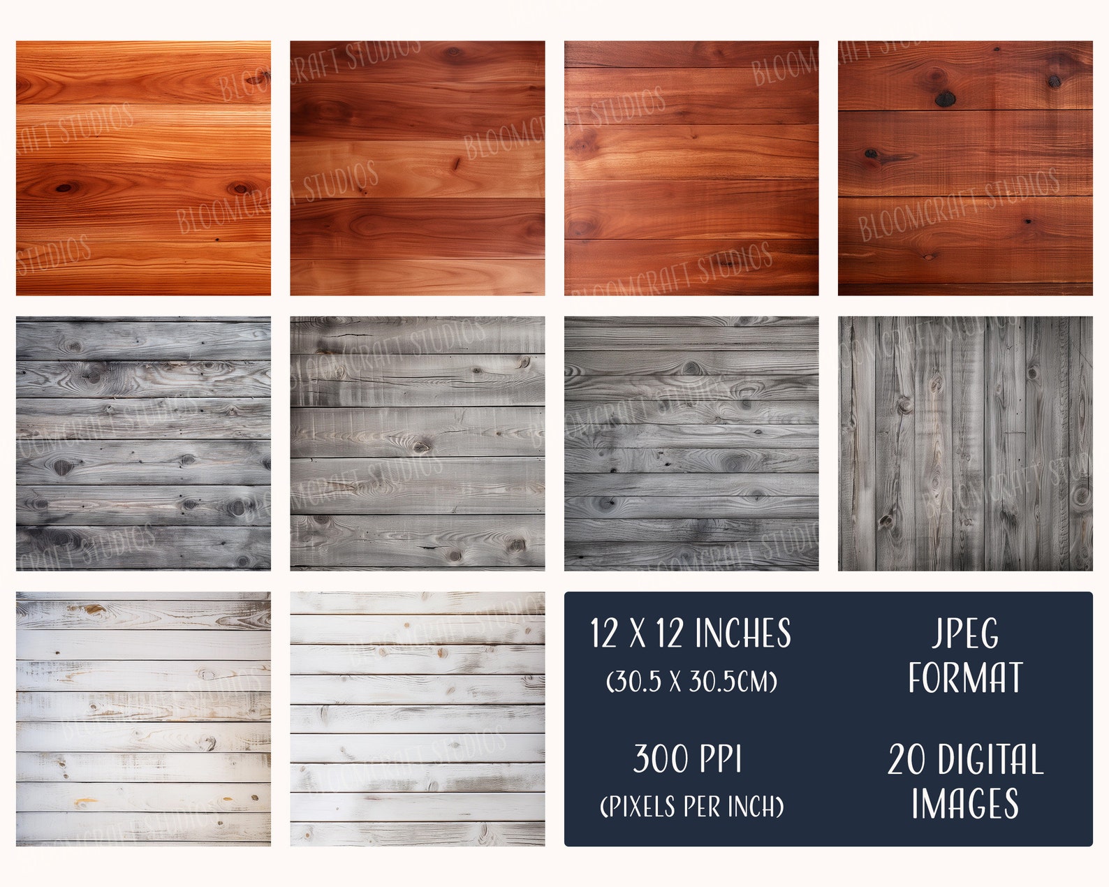 Wood Planks Digital Images, Printable Digital Paper, Instant Download ...