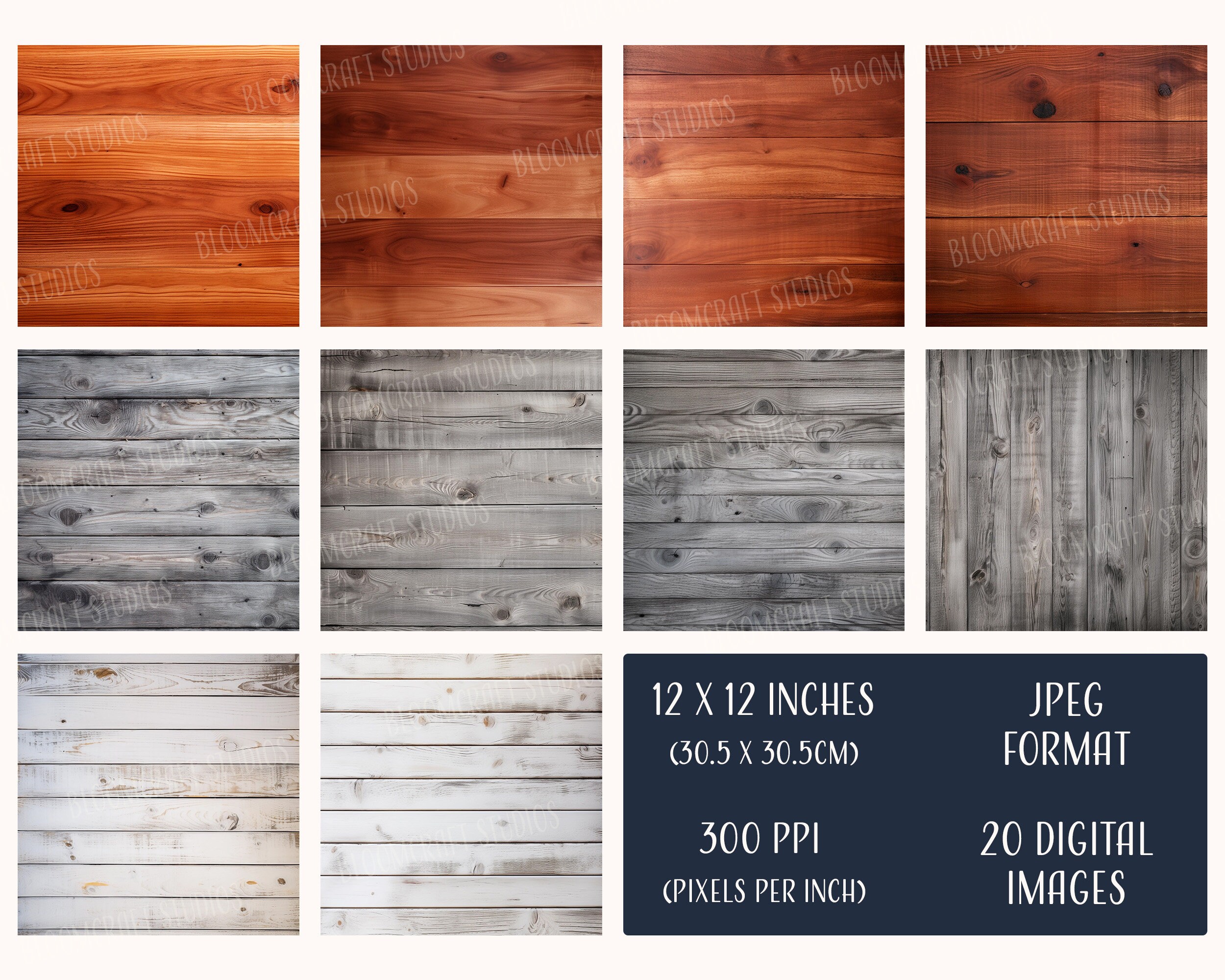 Wood Planks Digital Images, Printable Digital Paper, Instant Download ...