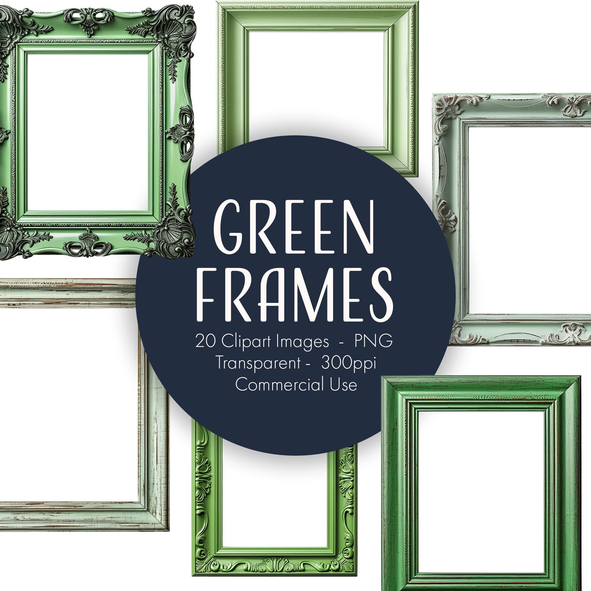 Green Frames Clipart - Printable Images, Transparent Background ...