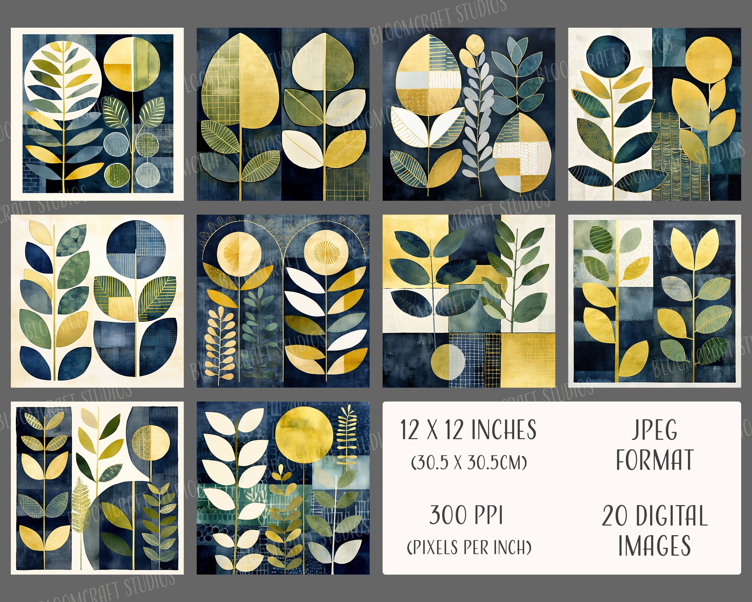 Harvest Moon Digital Images, Printable Digital Paper, Instant Download ...