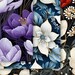 Winter Flowers Seamless Patterns, Printable Digital Paper, Commercial ...