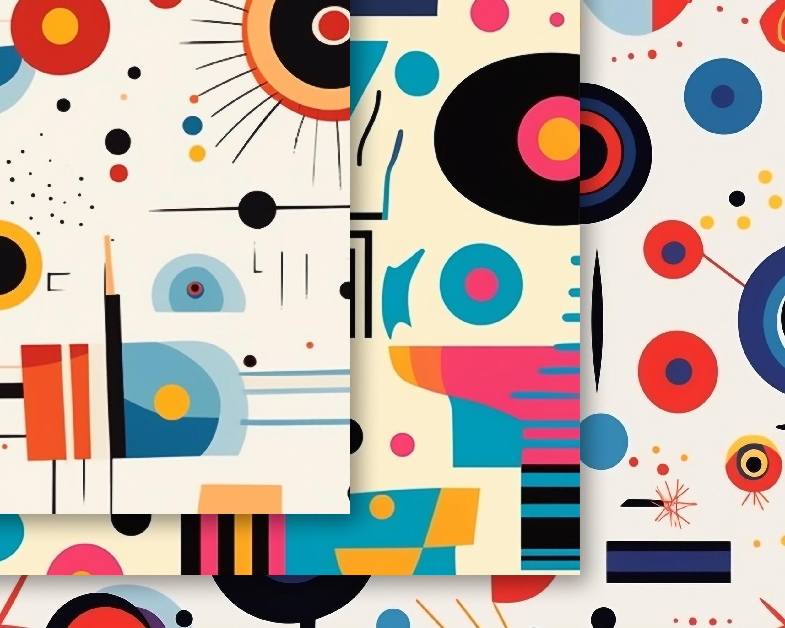 Kandinsky Seamless Patterns, Printable Digital Paper, Instant Download ...