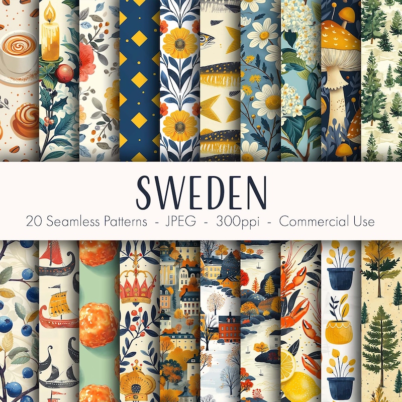 Swedish Wallpaper - Etsy