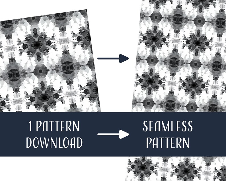 Rorschach Seamless Patterns, Printable Digital Paper, Commercial Use ...
