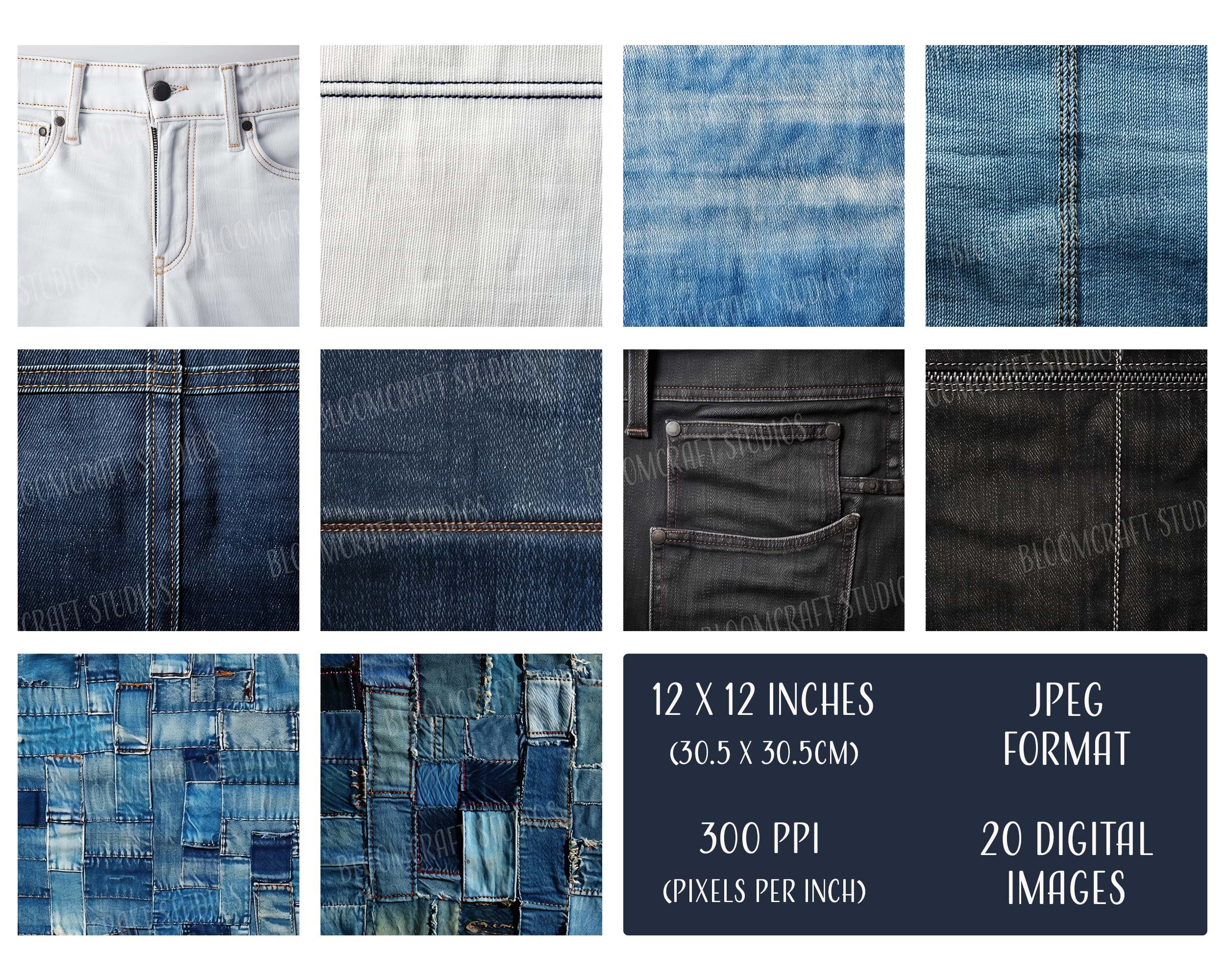 Denim Digital Images, Printable Digital Paper, Instant Download ...