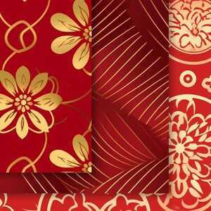 CNY Seamless Patterns, Printable Digital Paper, Commercial Use, JPEG ...