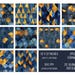 Blue Geo Seamless Patterns, Printable Digital Paper, Commercial Use ...