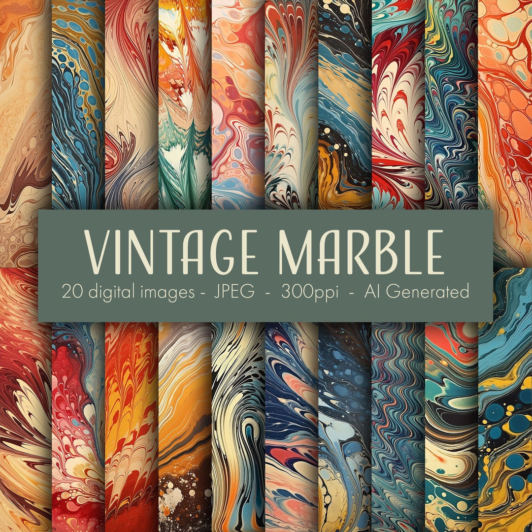 Vintage Marble Digital Images, Printable Digital Paper, Instant ...