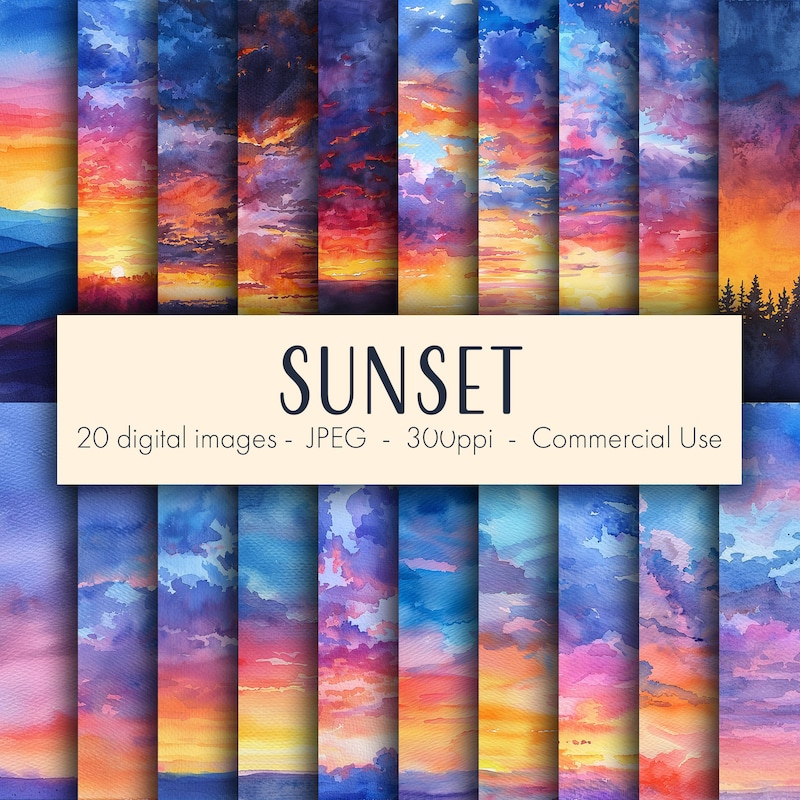 Sunset Wallpaper - Etsy