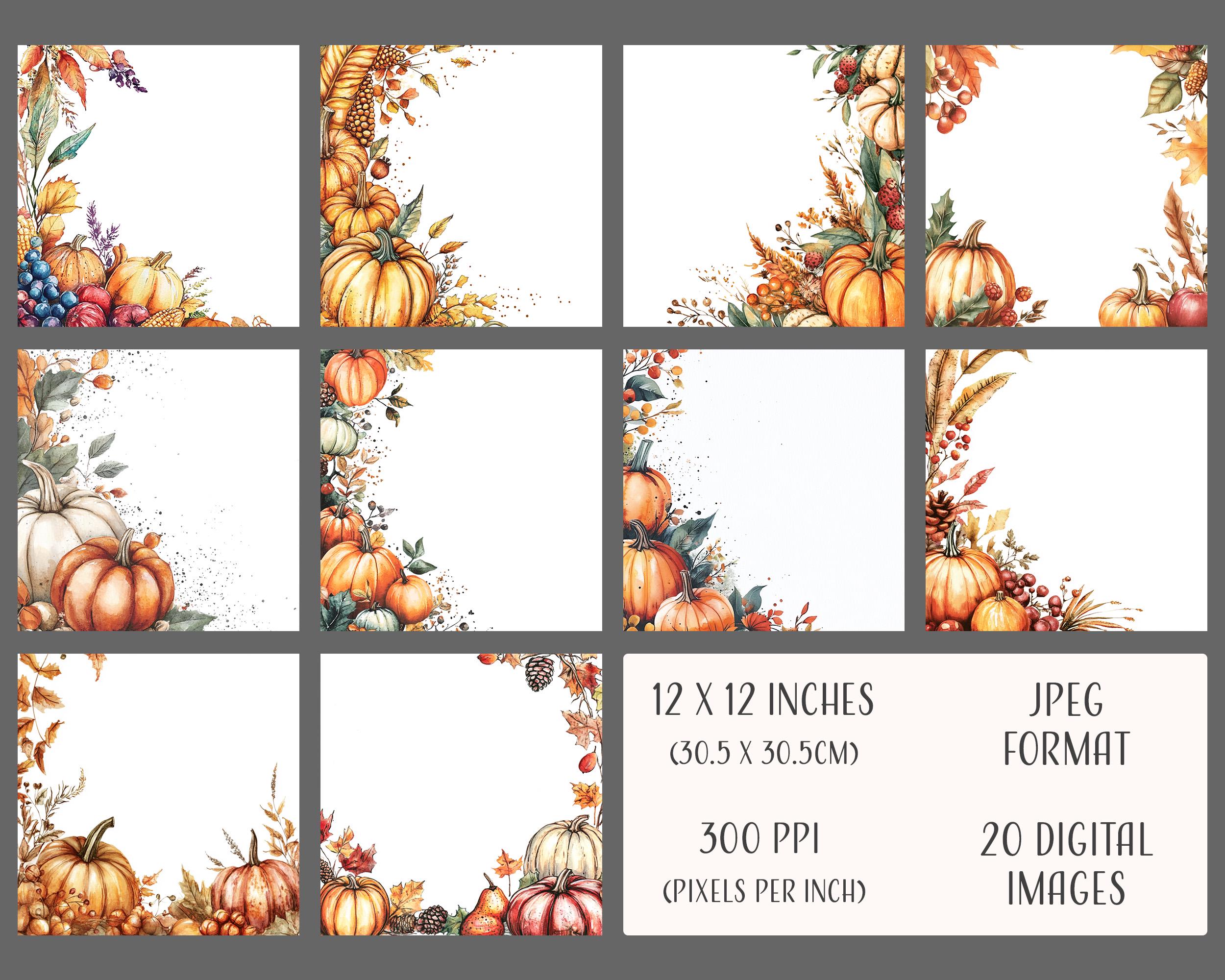 Thanksgiving Digital Images, Printable Digital Paper, Instant Download ...