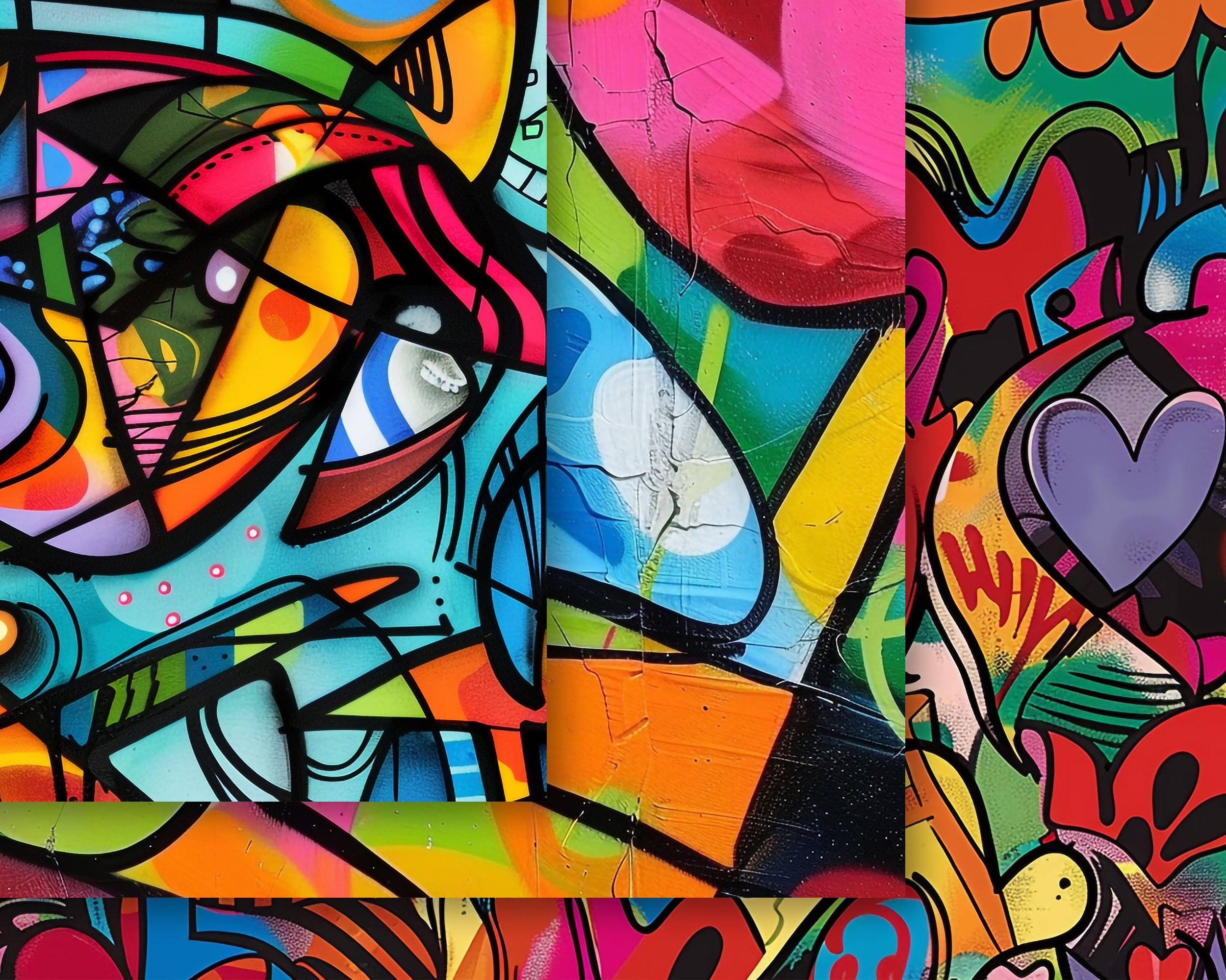 Street Art Seamless Patterns, Printable Digital Paper, Commercial Use ...